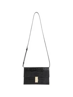 TOM FORD Mia Crocodile-effect Leather Mini Bag - Black