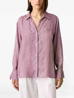 Chantelle Mael Striped Pajama Shirt - Purple