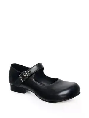 Comme Des Garçons Mary Jane Buckle-strap Calf Leather Ballet Flats