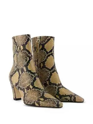 AeydĒ Maris Snake-effect Ankle Boots
