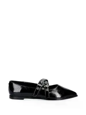 BUFFALO Marly Cross Buckled Ballet Flats