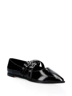 BUFFALO Marly Cross Buckled Ballet Flats