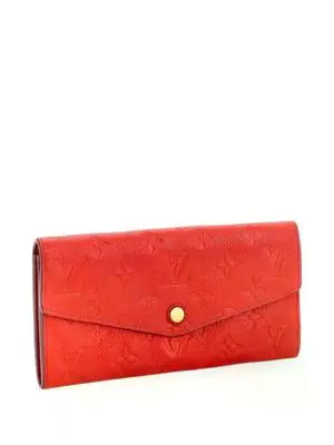 LOUIS VUITTON Sarah Wallet Nm Monogram Empreinte Leather Small Wallets - Red