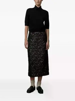 HERSKIND Sequin-embellished Midi Skirt - Black