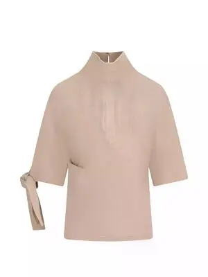 Jacquemus The Fiocco Knit Stand-collar Top - Neutrals
