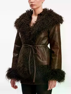 OW Faux Fur-trimmed Jacket