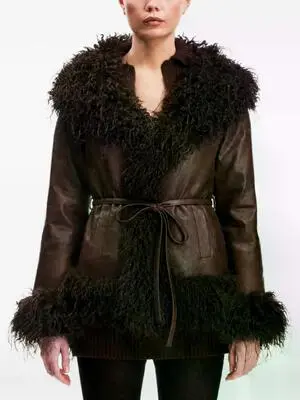 OW Faux Fur-trimmed Jacket