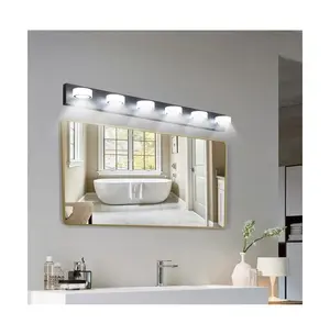 CLIHOME 45" Modern 6-light Led Vanity Light - Grey