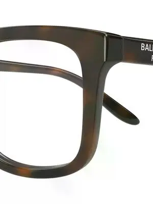 Balenciaga Tortoiseshell-effect Rectangle-frame Glasses