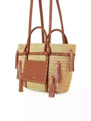 Camilla Tassel-embellished Raffia Tote Bag