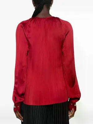 LANVIN Pleated Long-sleeve Blouse