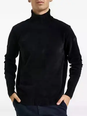 RRD Roll-neck Chenille-texture Sweater - Black