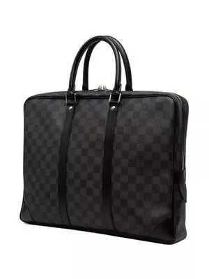 LOUIS VUITTON 2012 Damier Graphite Porte Documents Voyage Pm Business Bag