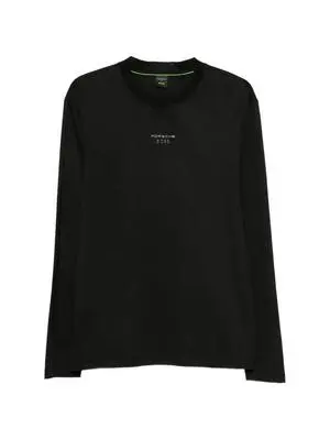 BOSS X Porsche Logo-plaque Long-sleeve Sweatshirt - Black