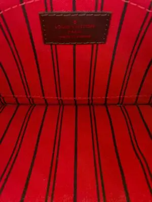 LOUIS VUITTON 2014 Damier Ebene Neverfull Pochette Pouch
