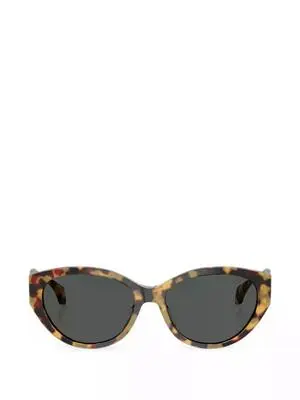 Versace Tortoiseshell-effect Cat-eye Sunglasses