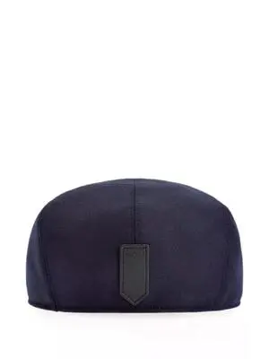 Canali Logo-patch Wool Flat Cap