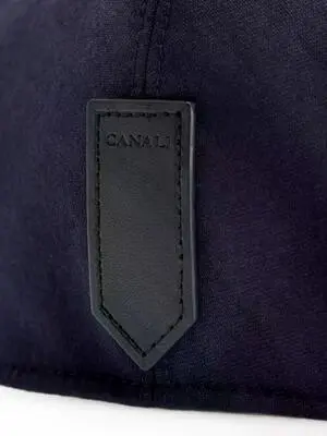 Canali Logo-patch Wool Flat Cap