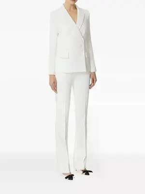 Elisabetta Franchi Double-breasted Crepe Suit - White