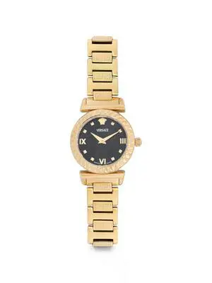 Versace Textured-bezel 27mm Watch - Black