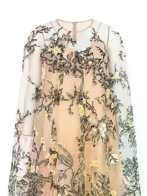 Biyan Galari Embroidered Beaded Tulle Dress