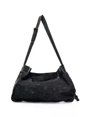 Y’s X Faf Kantha Contrast-stitch Shoulder Bag