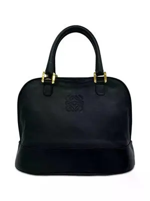 Loewe 2010-2026 Leather Anagram Handbag - Black