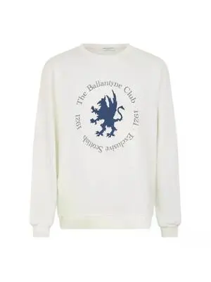 BALLANTYNE Logo-print Cotton Sweater - White
