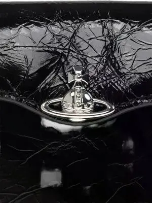 VIVIENNE WESTWOOD Orb-plaque Crinkled-leather Wallet