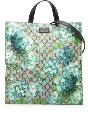 Gucci 2000-2015 Gg Supreme Blooms Convertible Soft Tote Satchel - Neutrals
