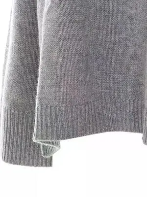 ALLUDE Roll-neck Cashmere Sweater - Grey