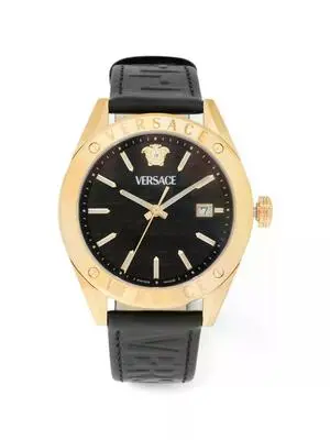 Versace Leather-strap 40mm Watch - Black