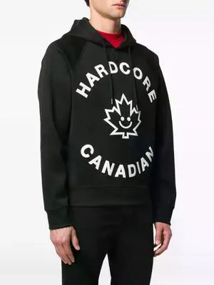 Dsquared2 Logo-print Raglan-sleeve Hoodie - Black