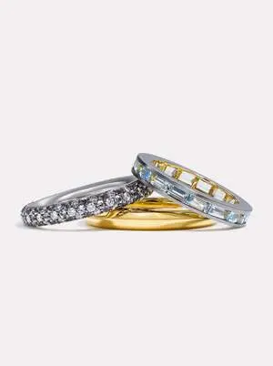 BY PARIAH Prism Ring Stack | Aquamarine