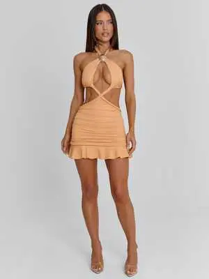 OUTCAST Livai Mini Dress Peach