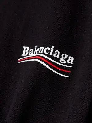Balenciaga Oversized Embroidered Cotton-jersey T-shirt