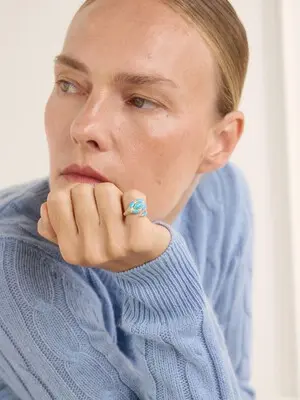 Shay Riviera 18-karat Gold, Turquoise And Diamond Ring