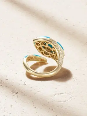Shay Riviera 18-karat Gold, Turquoise And Diamond Ring