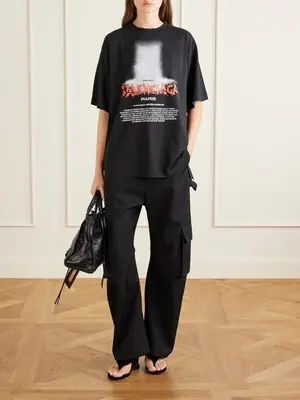 Balenciaga Le City Medium Embellished Crinkled-leather Shoulder Bag - Black