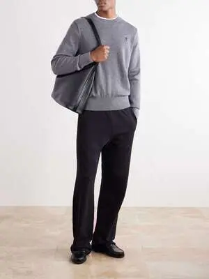 AMI Paris Adc Logo-embroidered Merino Wool Sweater