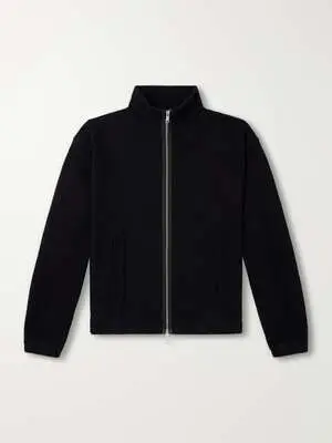 MFPEN Covet Ribbed Cotton-jersey Zip-up Sweatshirt - Black