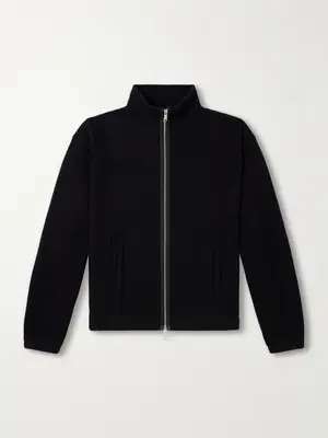 MFPEN Covet Ribbed Cotton-jersey Zip-up Sweatshirt - Black