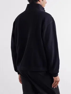 MFPEN Covet Ribbed Cotton-jersey Zip-up Sweatshirt - Black