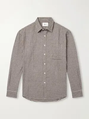 Nn07 Deon 5465 Organic Cotton-flannel Shirt - Neutrals