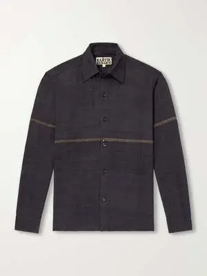 KARTIK RESEARCH Rabari Embroidered Cotton Shirt - Gray