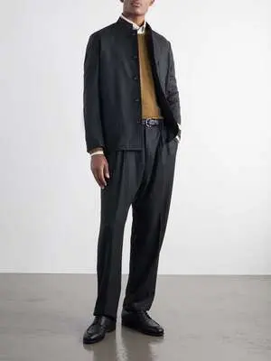 Massimo Alba Stan Straight-leg Pleated Virgin Wool Suit Trousers