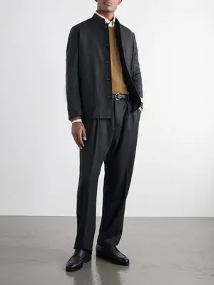 Massimo Alba Stan Straight-leg Pleated Virgin Wool Suit Trousers