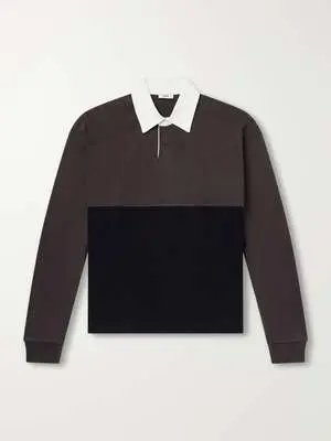 AGOLDE Colour-block Cotton-jersey Polo Shirt - Multi