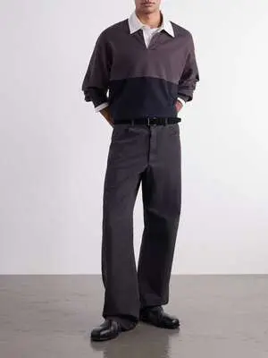 AGOLDE Colour-block Cotton-jersey Polo Shirt