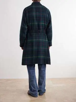 Polo Ralph Lauren Belted Plaid Wool Coat
